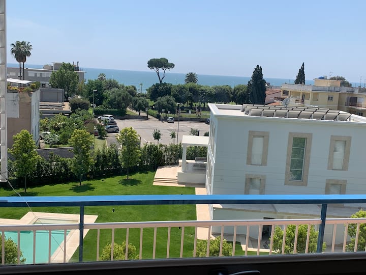 💖Sea View Center 200mt Beach Veranda, Wifi ⛱ - Terracina