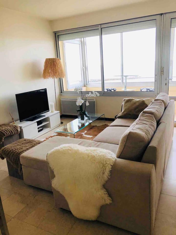Chambre Très Claire Vue Mer Et Accès Direct Plage - Portiragnes