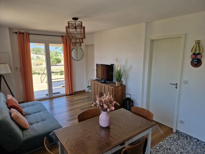 T2 Neuf Climatisé Dans Villa à Corbara - Algajola