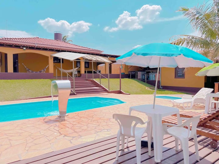 Chácara Familiar Em Brotas | Piscina, Ac, Natureza - Brotas