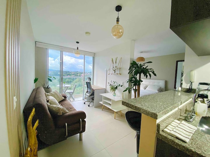 Acogedor Estudio Con Vista Al Bosque Y Piscina - Bucaramanga