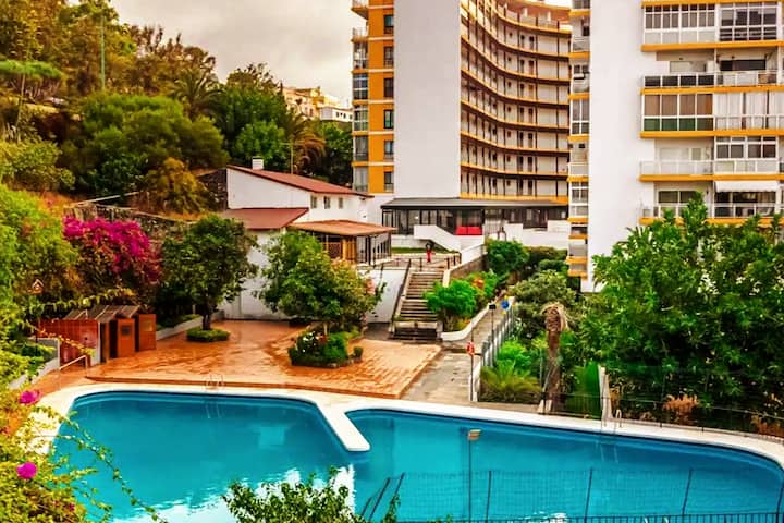 Modernes Appartment Mit Bergblick Und Großen Pool - Tenerife