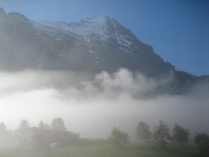 Famous Eigernordwand From Balcony - Grindelwald