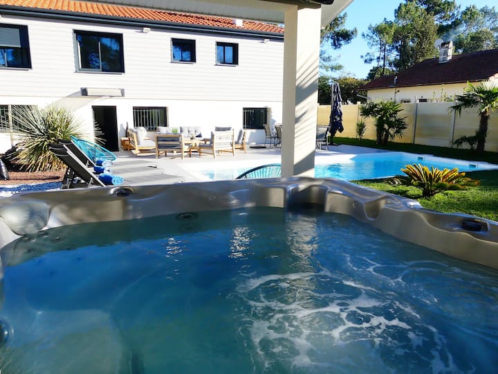 Villa Privative Avec Piscine  Et Jacuzzi - Biscarrosse