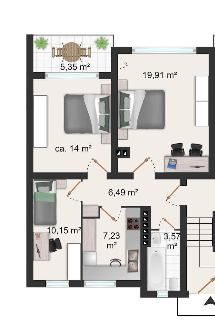 Kiel Elisabethstrasse 1. Og Links 3 Zi. Wohnung - Kiel