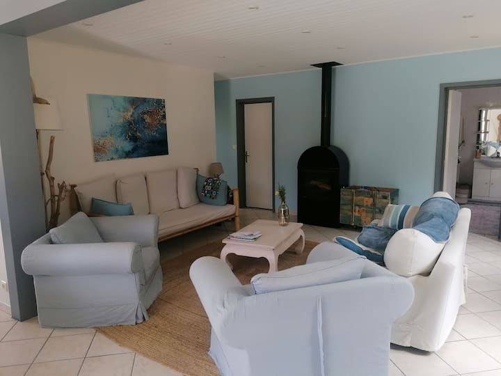 Chambre D'hôte Avec Piscine, La Maison Bleue - Mimizan