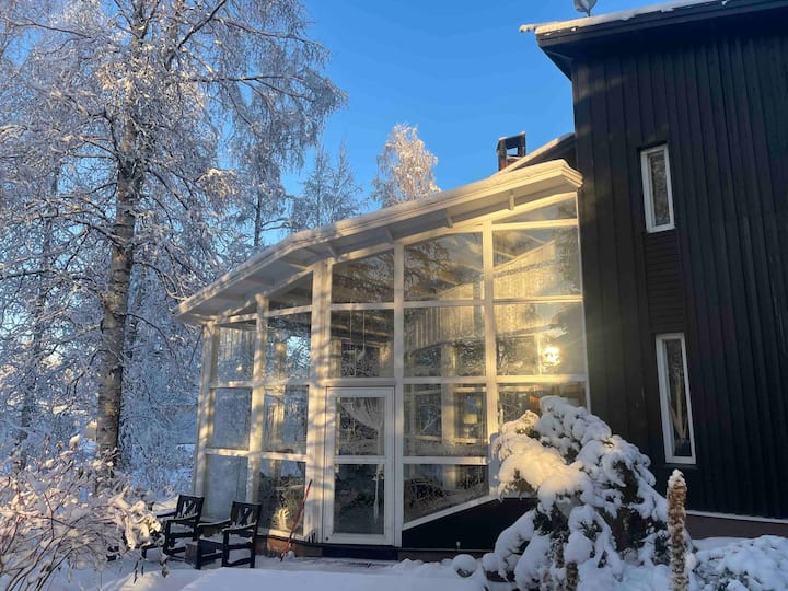 Arctic Black House, Big Wood Family House. - Rovaniemi