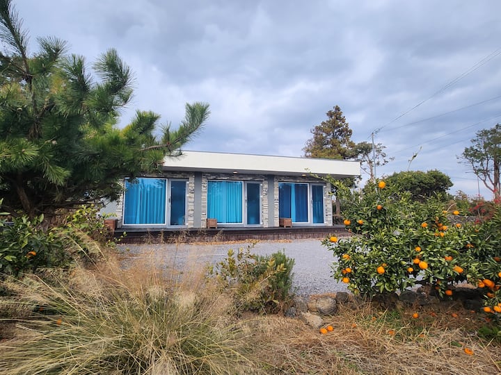 서귀포 조용한 포구마을 감귤밭의 원룸형 Bnb 2인/조식제공 - Jeju-do