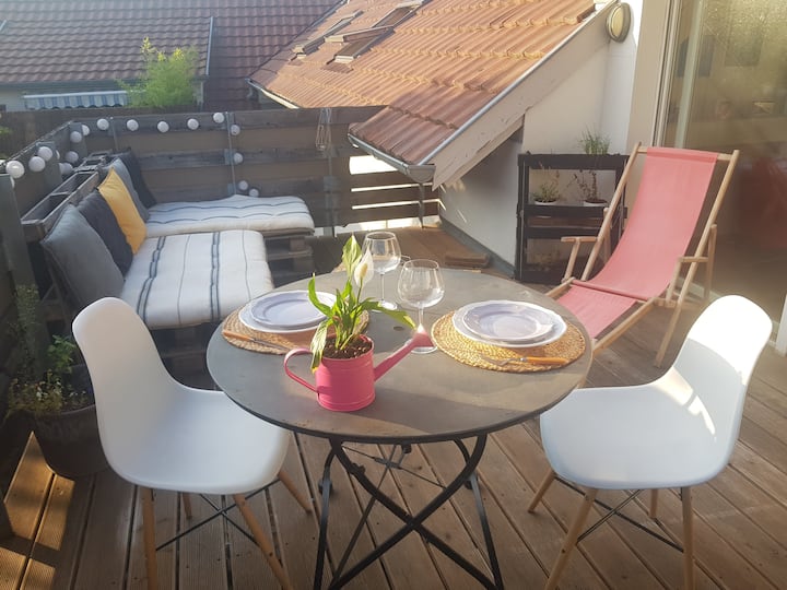 Appartement Style Loft Avec Très Jolie Terrasse - La Wantzenau