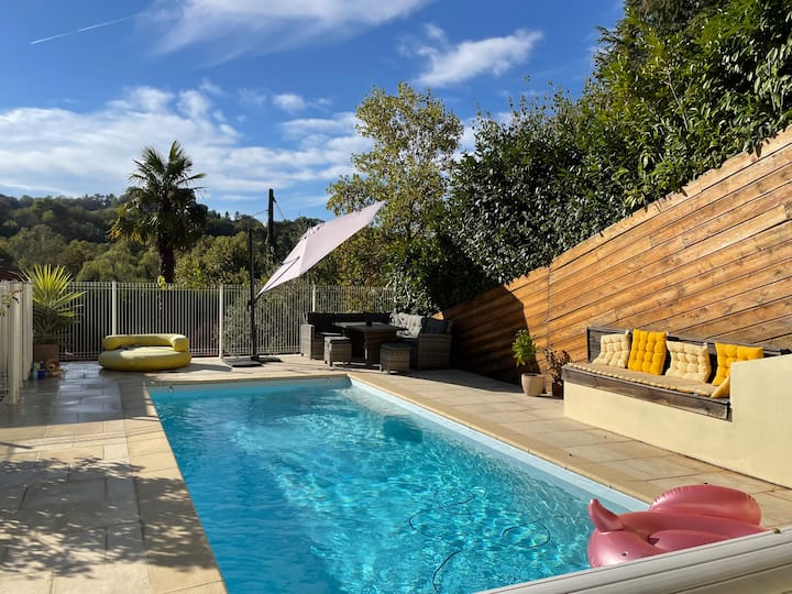 Maison En Pierre Avec Piscine Et Jardin 15min Pau - Pau