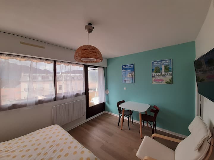 Studio + Parking Proche Thermes Et Centre -Vue - La Féclaz