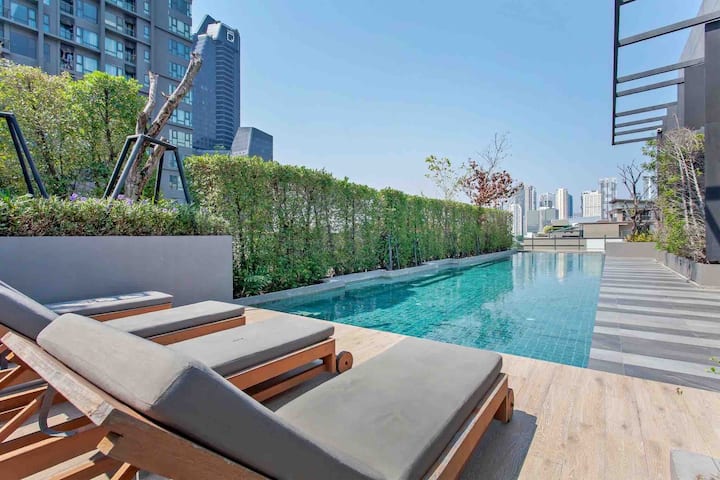 City Center 2beds Bts 150m Checkin 24h Fast Wifi - Bangkok