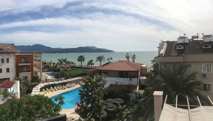 Fantastic View - Beach 50 M Away/pool - Penthouse - Fethiye