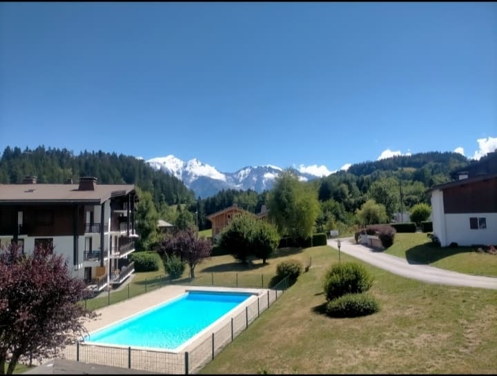 Studio Face Mont Blanc-proximité Cordon-piscine - Cordon