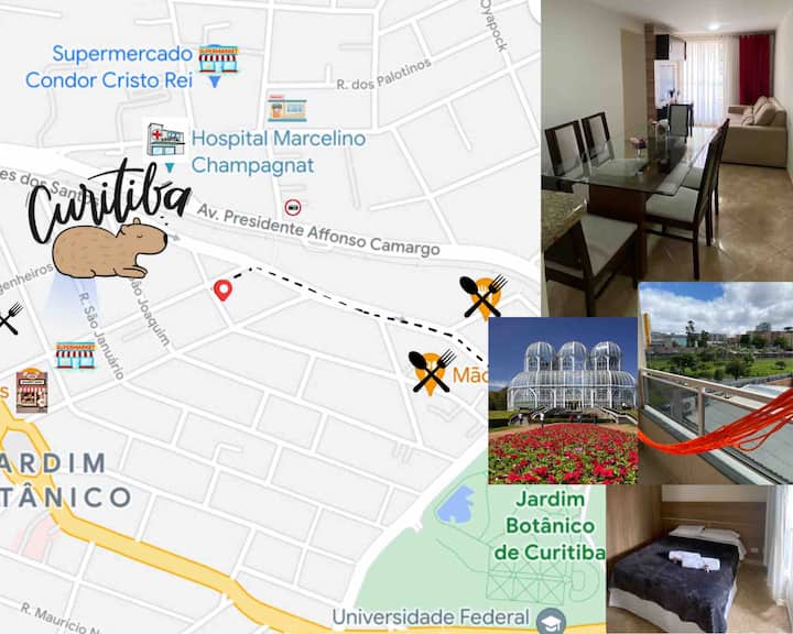 Apt 600m From The Curitiba Botanical Garden Center - Curitiba