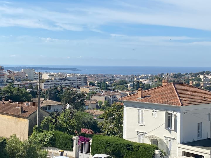 Le Cannet, Calme, Vue Mer,  Terrasse, Garage☀️ - Mougins