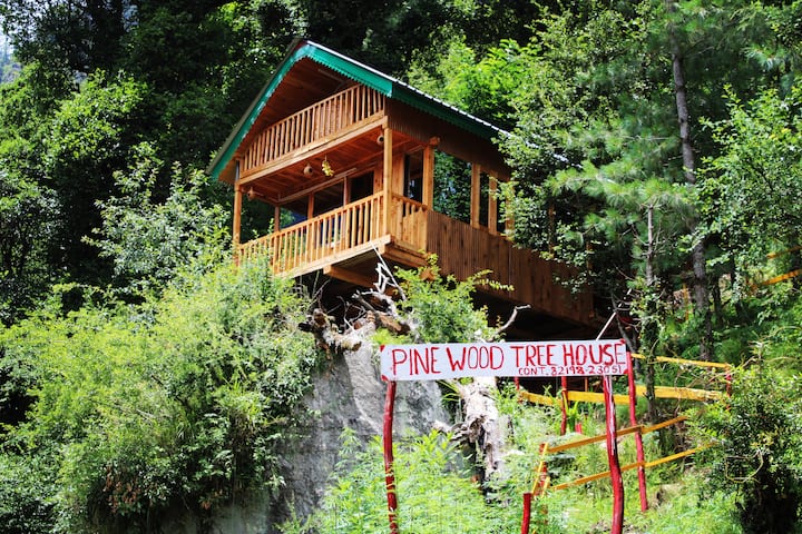 Pine Wood Tree House, Tandi, Jibhi - Cabins for Rent in Jibhi, Himachal ...