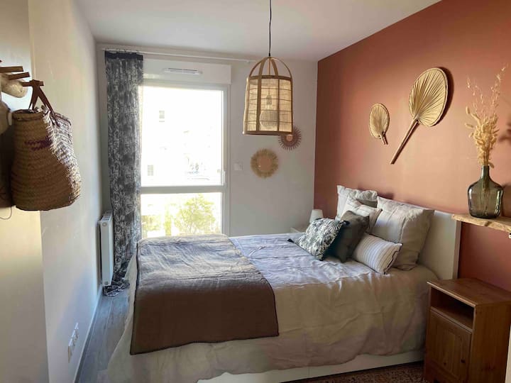 Appart Calme & Cosy 75m2 / Clim / Parking / Gare - Montpellier