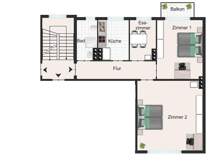 Kiel Jachmannstrasse 1. Og Links 2,5 Zi. Wohnung - Kiel