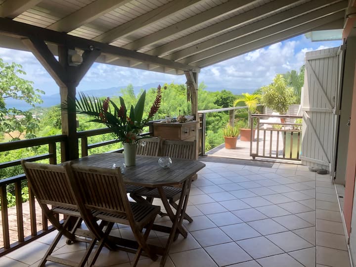 Bungalow Avec Piscine 3 Ilets Vue Mer Des Caraïbes - Martinique