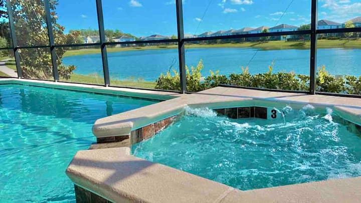 Luxury Vacation Lakeview Home 9bd/sleeps 20/disney - Kissimmee