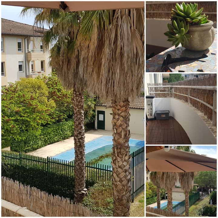 T2 Ensoleillé, Calme, Piscine , Entre Terre Et Mer - Saint-Jean-de-Védas