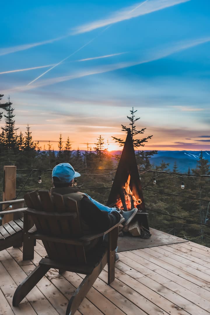 Vue Incroyable Sur Sunset/montagnes Près De Québec - Quebec City
