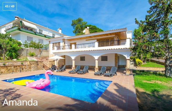 Villa Amanda Lloret With Prívate Pool, A/c & Wifi - Lloret de Mar