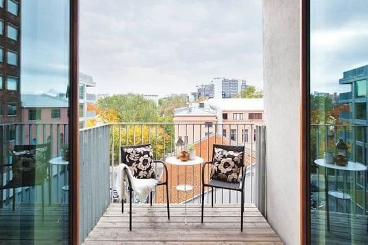 Nice Bright Apt&10 Min To C. Station&balcony View - Oslo