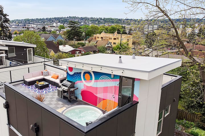 The Gus | Rooftop Hot Tub | 3 Br/2 Bth | Peloton - 西雅圖, WA