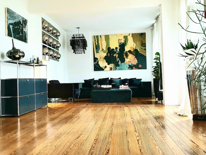 Xl Artflat 3 Bedrooms/2 Bathrooms/balcony/workdesk - Frankfurt