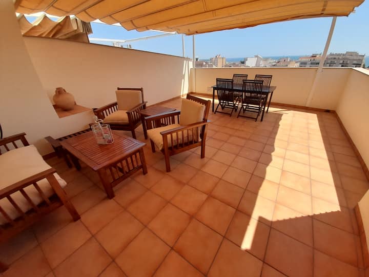 Precioso áTico Centríco,terrazas,barbacoa Y Vistas - La Ràpita