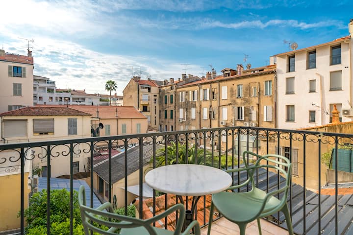 Chic Moderne 2br/2ba Près De Rue D'antibes, Balcon - Cannes