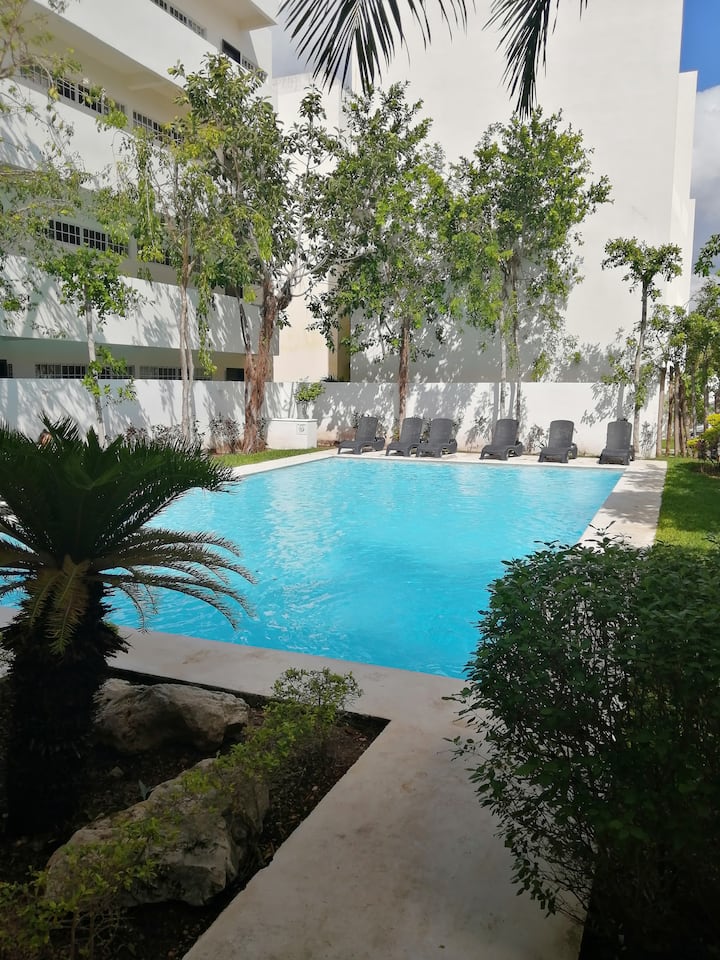 Hermoso Departamento Vacacional Ebano - Playa del Carmen
