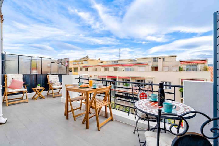 Top Floor Terrace - Dernier Etage Terrasse Cosy - Nice