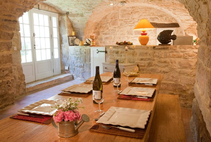 "Glycine", Chambre Vue Piscine - Barjac