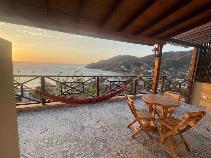 Cabaña Con Vista Al Mar Y Atardeceres Mágicos - Taganga