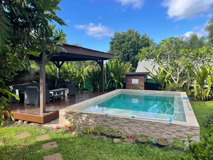 Hiva Lodge Maison Familiale + Piscine Sur Moorea - Polynésie française