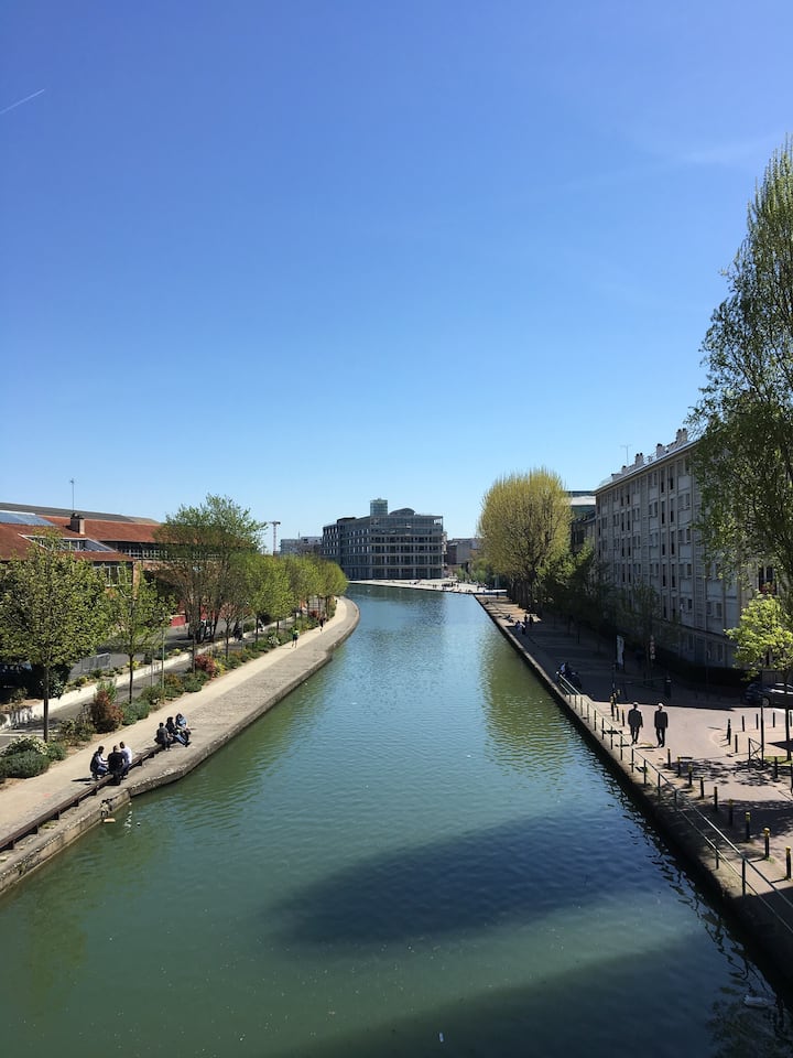 Studio Lumineux Au Bord Du Canal à 2 Pas De Paris - Pantin