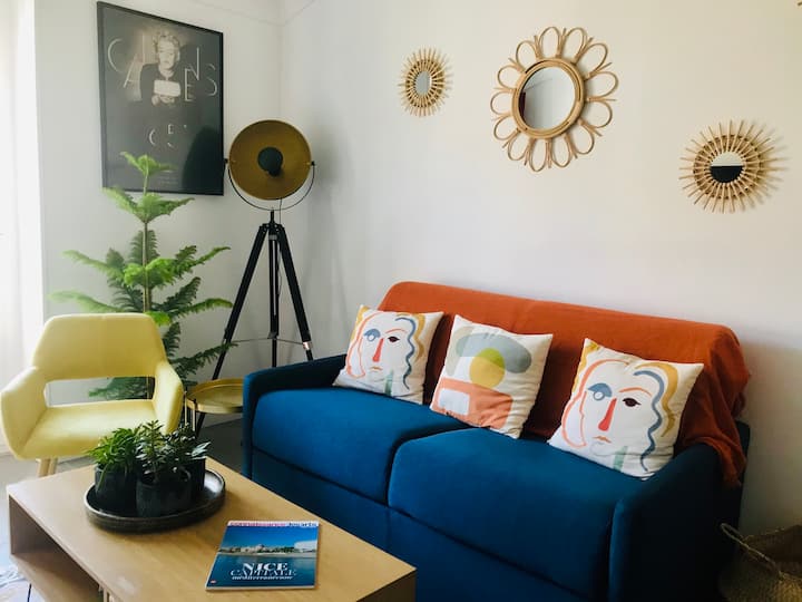 Grand Trois Pièces (70m²) Climatisé, Très Central - Nice