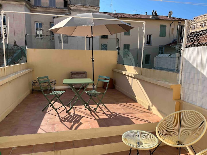 Superbe, Grande Terrasse, Central, Wifi, Ac - Nice