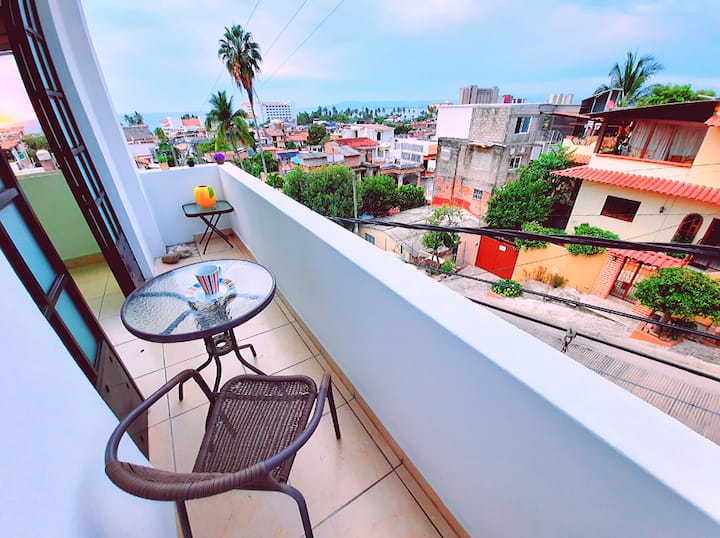 Balcony, Sea View & Rooftop Terrace - Puerto Vallarta