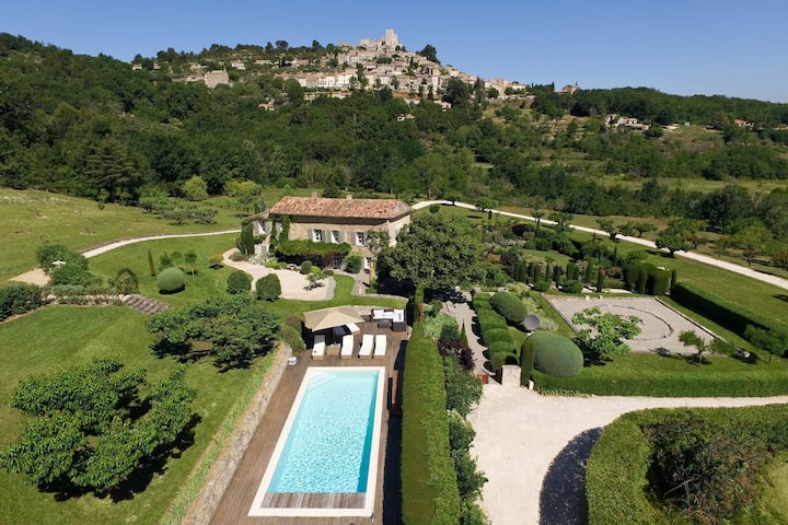 Magnifique Mas, Tennis, Piscine Chauffée, Lacoste. - Roussillon
