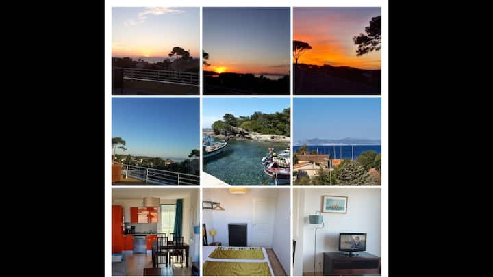 Le Brusc,clim,piscine Terrasse Vue Mer - Six-Fours-les-Plages