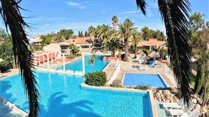 Luxueux Duplex Vue Jardin Et Piscine - 8 Personnes - Sainte-Marie-la-Mer