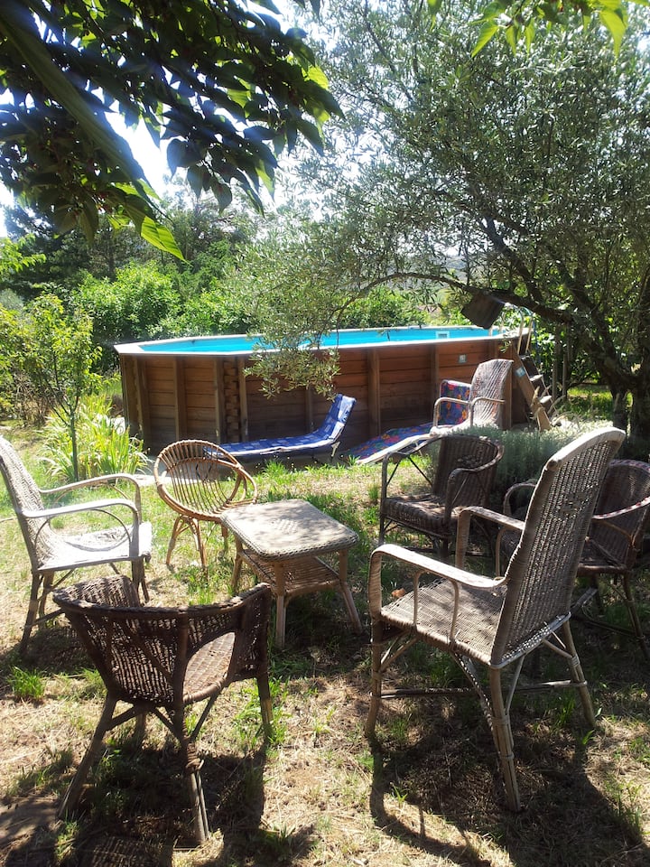 Grande Maison Avec Piscine, Jardin Arboré Au Calme - Balazuc