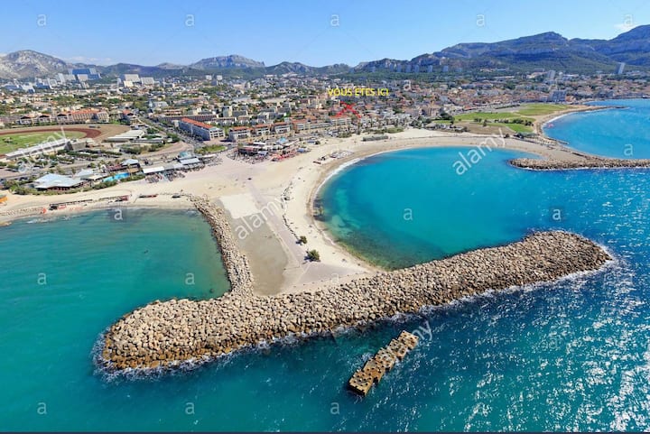 Appart Lumineux Terrasse Vue Mer - Marseille