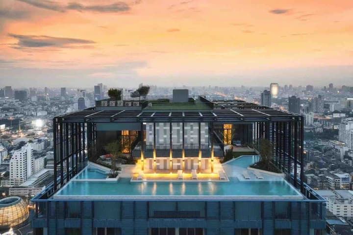 Xtpyt公寓luxuryonebedroom43m²+topfacility+高速无线网 - Bangkok