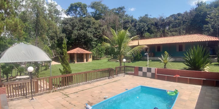 Sítio C/ Casa, Chalé, Campo, Piscina, Salão Festas - Confins