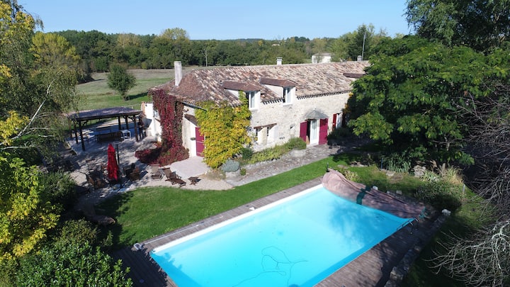 Gîte 12 Pers. Piscine Et Parc 8 Ha - Sainte-Foy-la-Grande